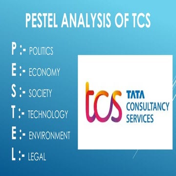 Pestel analysis - all about it - of tcs comapny | PPTX
