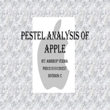 Pestel analysis of apple project for managing | PPTX