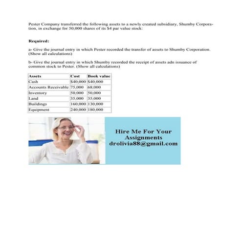 Pester Company transferred the following assets to a newly created sub.docx