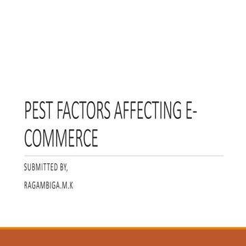 Pest factors affecting e commerce | PPT
