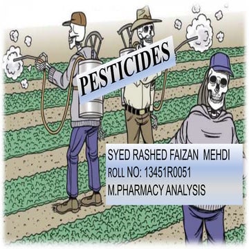 Pesticide analysis | PPTX