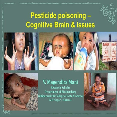 Pesticide poisoning cognitive brain and issues | PPTX