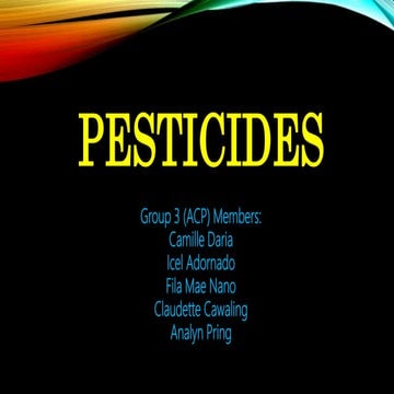 PESTICIDES (Lesson plan ) | PPTX