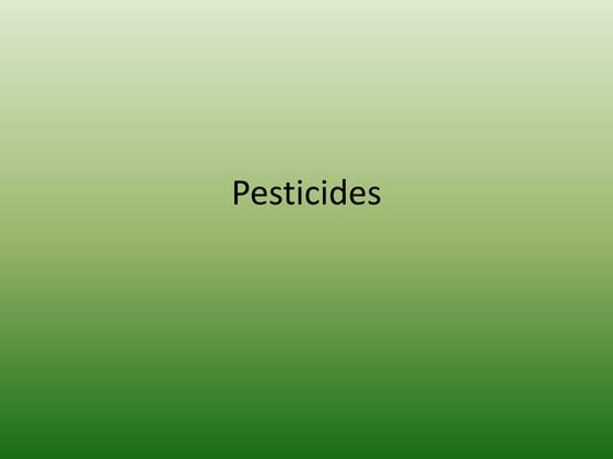 Pesticides | PPT