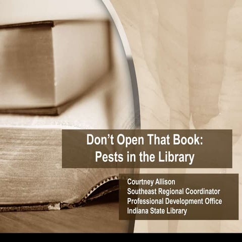 Pests in the library | PPTX