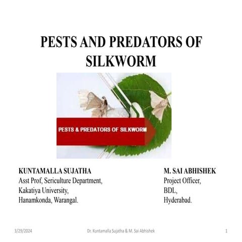 Pests & Predators which harm Silkworm growth | PPTX | Gardening | Home ...