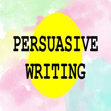 Persuasion (Pattern of Development in Reading and Writing) | PDF