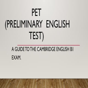 Cambridge PET 7 | PDF