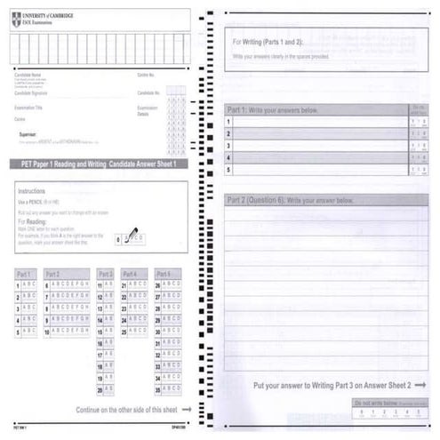 PET - ANSWER SHEETS.docx
