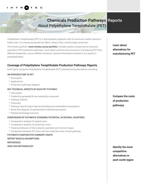 Economic Analysis: Ethylene Glycol Production Processes | PDF