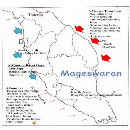 Peta Tiupan Angin Lazim | PPTX