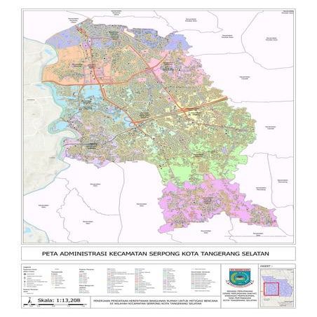 Peta Administrasi Kecamatan Serpong ArchGIS | PDF