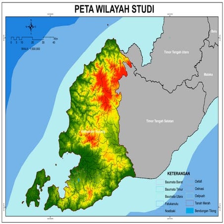 PETA AREA STUDY kabupaten kupang nusa tenggara timurng | PDF