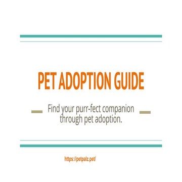 PET ADOPTION GUIDE | PDF | Pet Adoptions | Pets