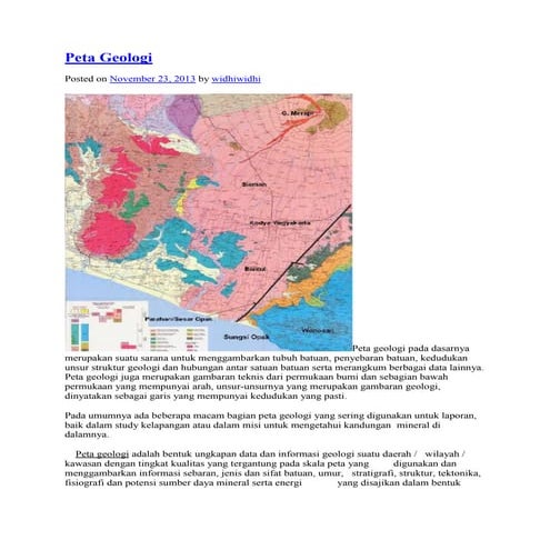 Modul Peta Geologi UPI 2009 | PDF