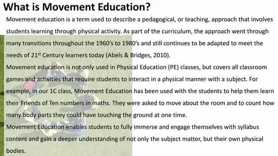 Movement Education Framework | PPT | Education
