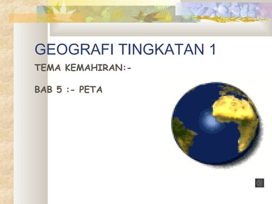 BAB 2 GEOGRAFI TINGKATAN 2 PETA TOPOGRAFI | PPTX