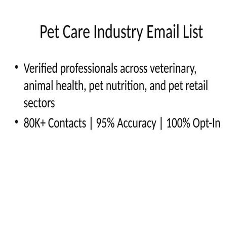 Comprehensive Business Services Email List for Targeted B2B Outreach | PPTX