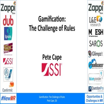 Gamification: The Challenge of Rules | PPT