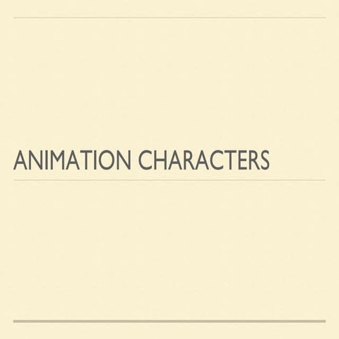 Animation Characters | PPT