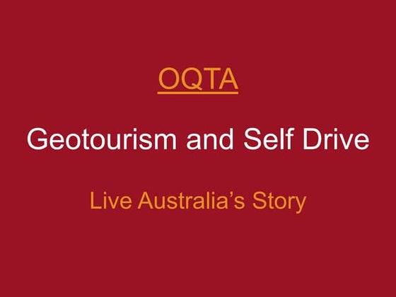 Geoheritage, Geotourism and a South Australian Songline | PPT