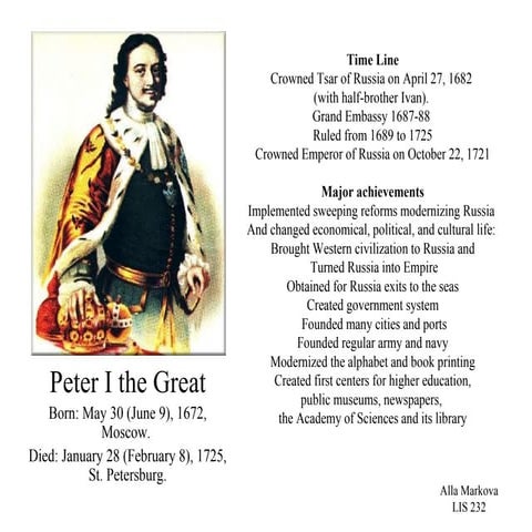 Peter I the Great | PPT