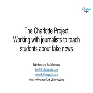 Fake News at LSBU - Alison Skoyles and Kathy Neville | PPTX