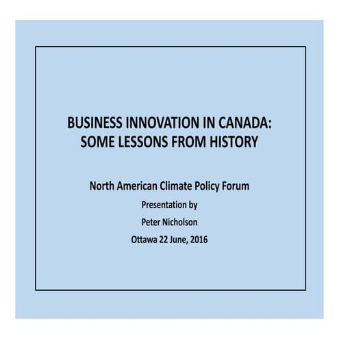 Peter Nicholson, inaugural President of the Canadian Council of ...