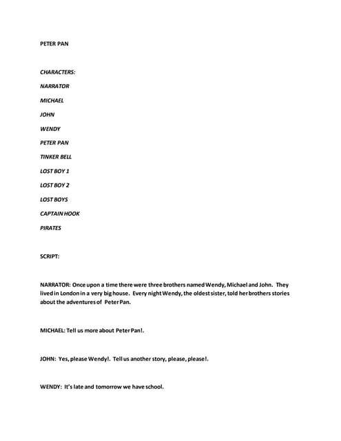 Peter Pan Script | DOC