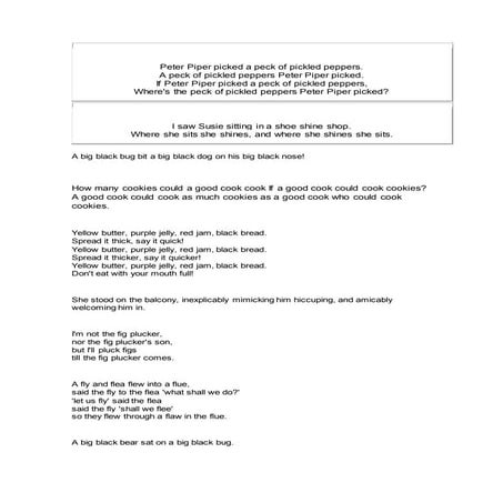 Peter Piper Picked A Peck Of Pickled Peppers Poem Peter Piper Picked A