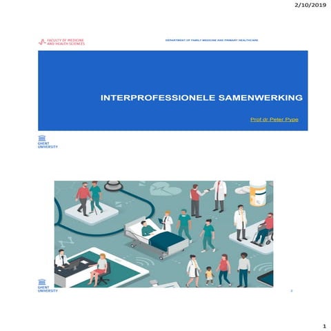 Multidisciplinaire samenwerking buiten het ziekenhuis - Peter Pype | PDF