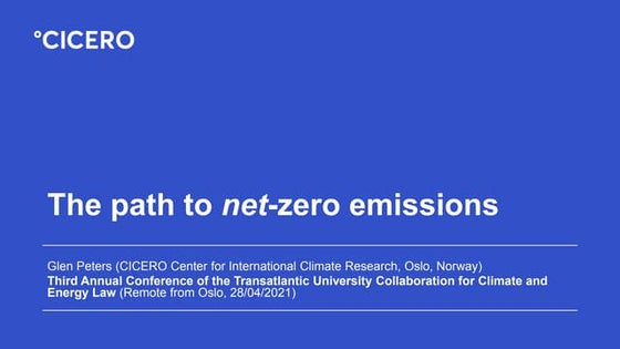 Reaching Net Zero by 2050 | PPT