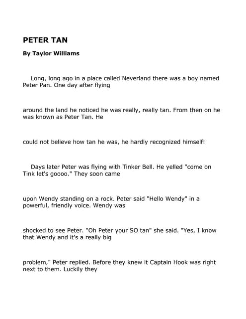 Peter pan story | PPT