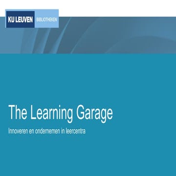 The Learning Garage - Peter Verbist en Sara D'Hollander | PDF