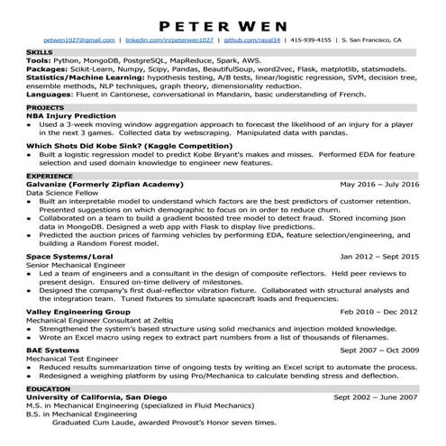 Peter Wen Resume | PDF