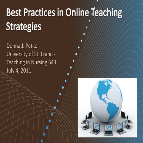 Best Practices in Online Teaching Strategies | PDF