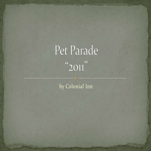 Pet parade | PPTX