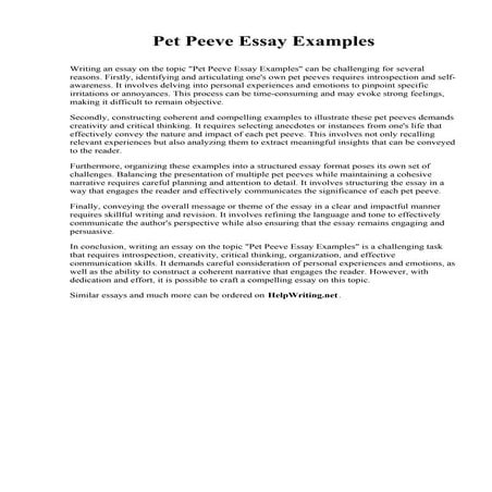 Pet Peeve Essay Examples.pdf
