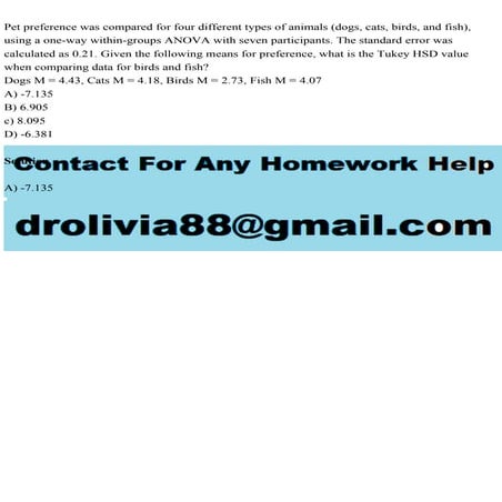 Pet preference was compared for four different types of animals (dog.pdf