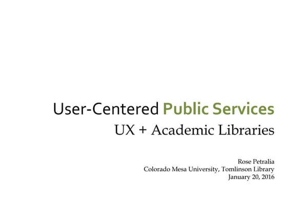The Journey: Using System Analysis to Improve UX | PPTX | College ...