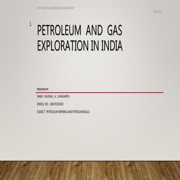 Petroleum and gas exploration in india | PPTX