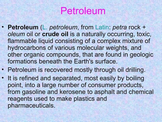 Physical and chemical properties of petroleum | PPT