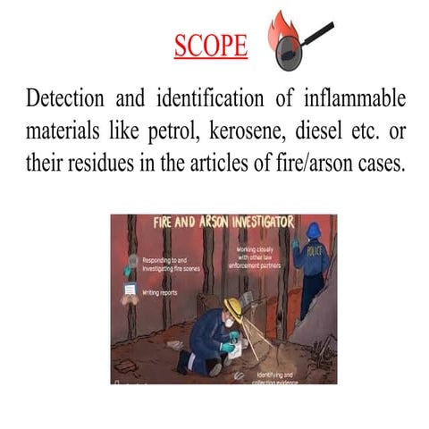 Fire Investigation, chemistry of fire, patterns | PPTX