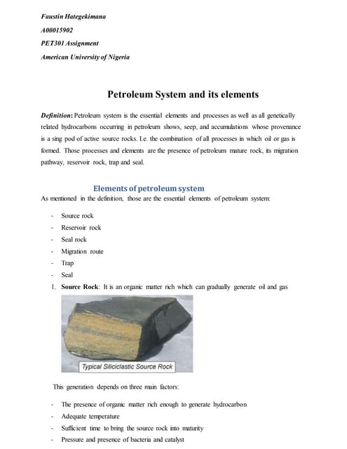 Element of Petroleum System | PDF | Geology | Science