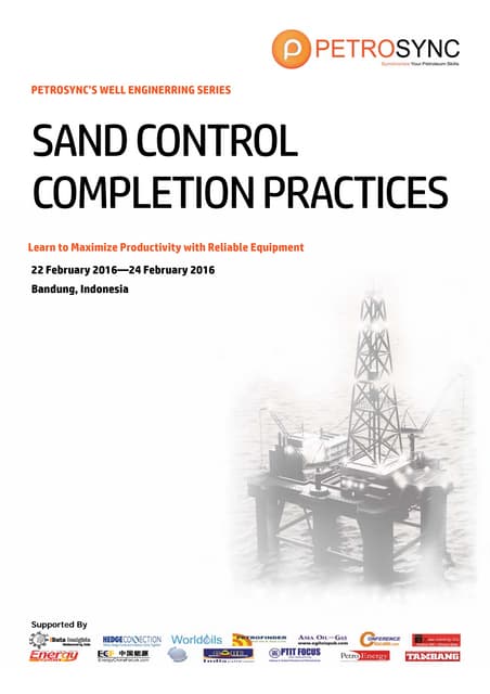 Sand Problem in Oil Wells | PPTX
