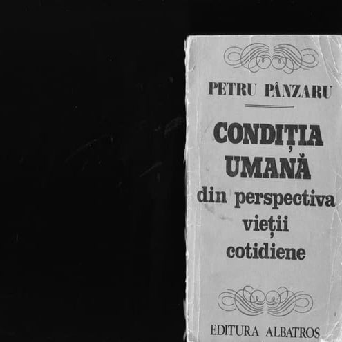 Petru Panzaru - Conditia umana din perspectiva vietii cotidiene | PDF