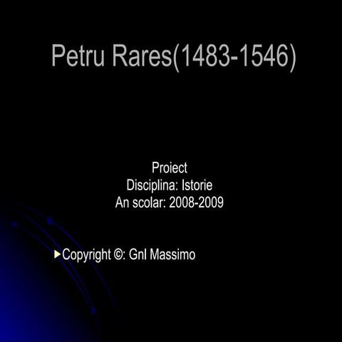 Petru rares(1483 1546) | PPT