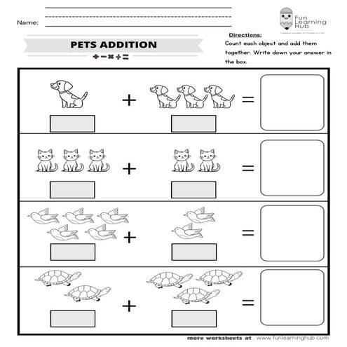Pets Addition Black and White for kids.pdf