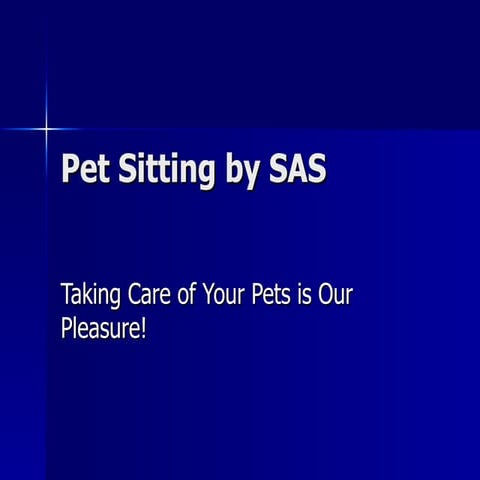 Pet Sitting By Sas | PPT