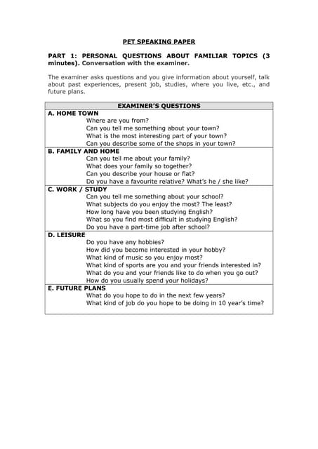 Oral exam questions | PDF